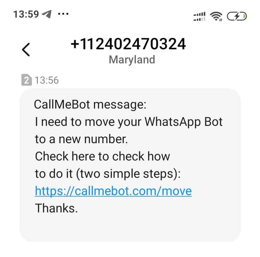 Move your Account to a new WhatsApp number - CallMeBot API